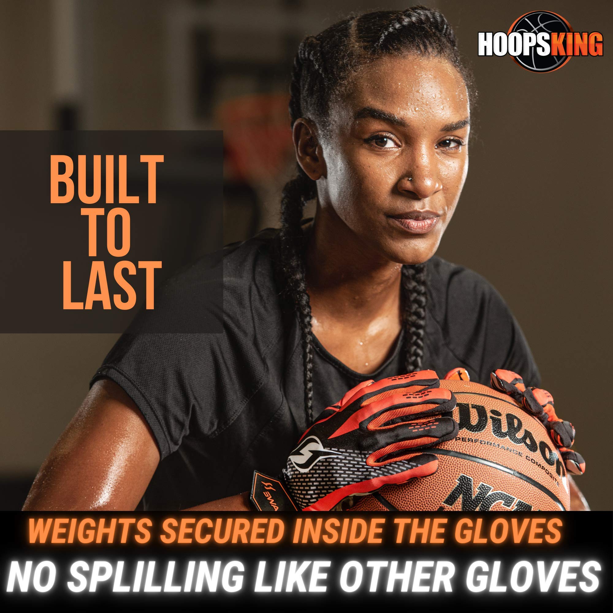 HOOPSKING Hoop Handz Weighted Basketball Dribbling Gloves