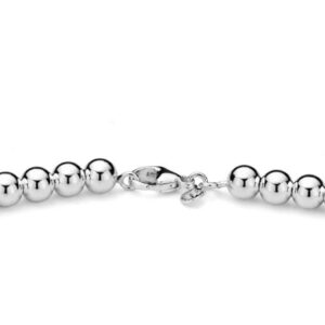 Miabella Italian 925 Sterling Silver Handmade 6mm Bead Ball Strand Chain Necklace for Women, Made in Italy (Length 18 Inches (Small))