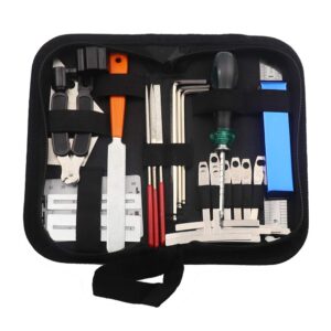 guitar tool kit repairing maintenance tools string organizer string action ruler gauge measuring tool hex wrench set files fingerboard guard understring radius gauges guitar fret rocker leveling