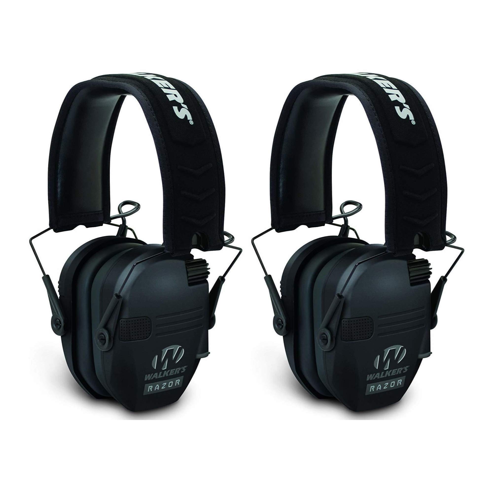 Walkers Razor Slim Electronic Shooting Muffs 2-Pack Bundle (Black)