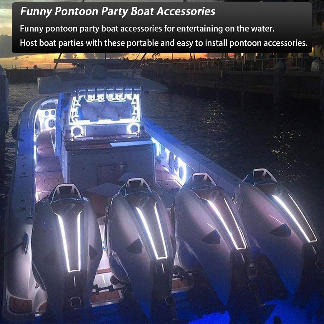 Seaponer Pontoon Boat Light, Marine Led Light Strip for Duck Jon Bass Boat Sailboat Kayak Led Flex Lighting for Boat Deck Light Accent Light Courtesy Interior Lights Fishing, White,12v, 5m(16.4ft)