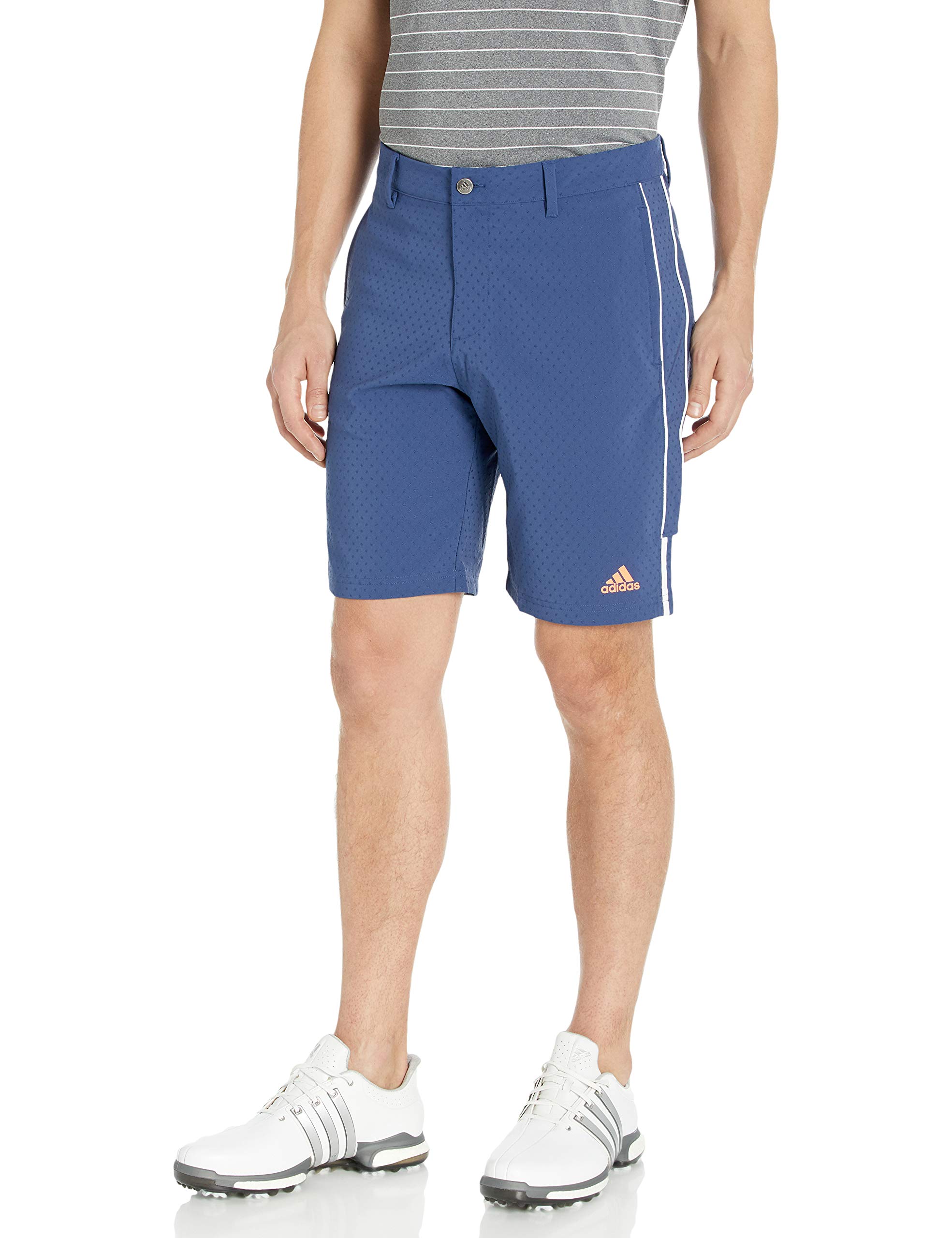 adidas Golf 3-Stripes Collection Dobby Shorts, Tech Indigo, 30"