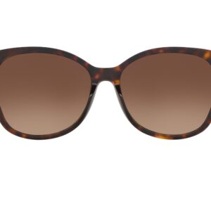 Coach HC8271U Universal Fit Sunglasses, Dark Tortoise/Dark Brown Gradient Polarized, 57 mm