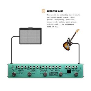 Valeton Multi Effects Guitar Pedal Dapper Indie of Distortion Reverb Delay Chorus Fuzz And Phaser Tremolo for Indie Ambient Psychedelic Grunge Post Rock Stoner Metal Retro Alternative Tone