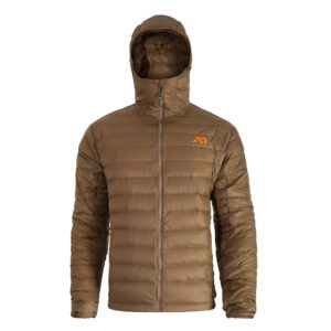 first lite men's brooks down sweater - lightweight insulated hunting puffy - dry earth - x-large