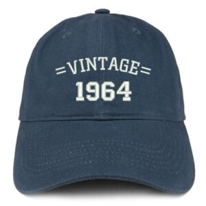 trendy apparel shop vintage 1964 60th birthday baseball cap - navy