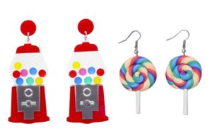 cutiejewlery candy gumball gummy bear lollipop cute earrings for women earring (gumball)