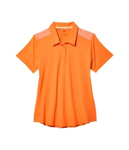 adidas golf ultimate365 short sleeve polo, amber tint, small