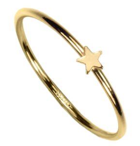 14kt gold fill star stacking ring size 8