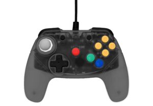 retro fighters brawler64 next gen n64 controller game pad - nintendo 64 – smoke gray