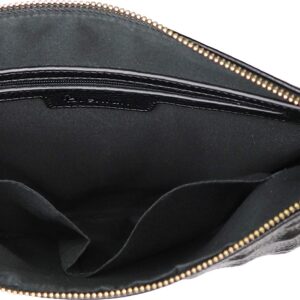 B BRENTANO Vegan Oversized Embossed Clutch Pouch (Black)