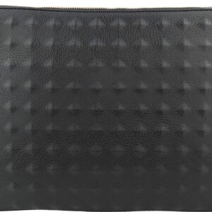 B BRENTANO Vegan Oversized Embossed Clutch Pouch (Black)