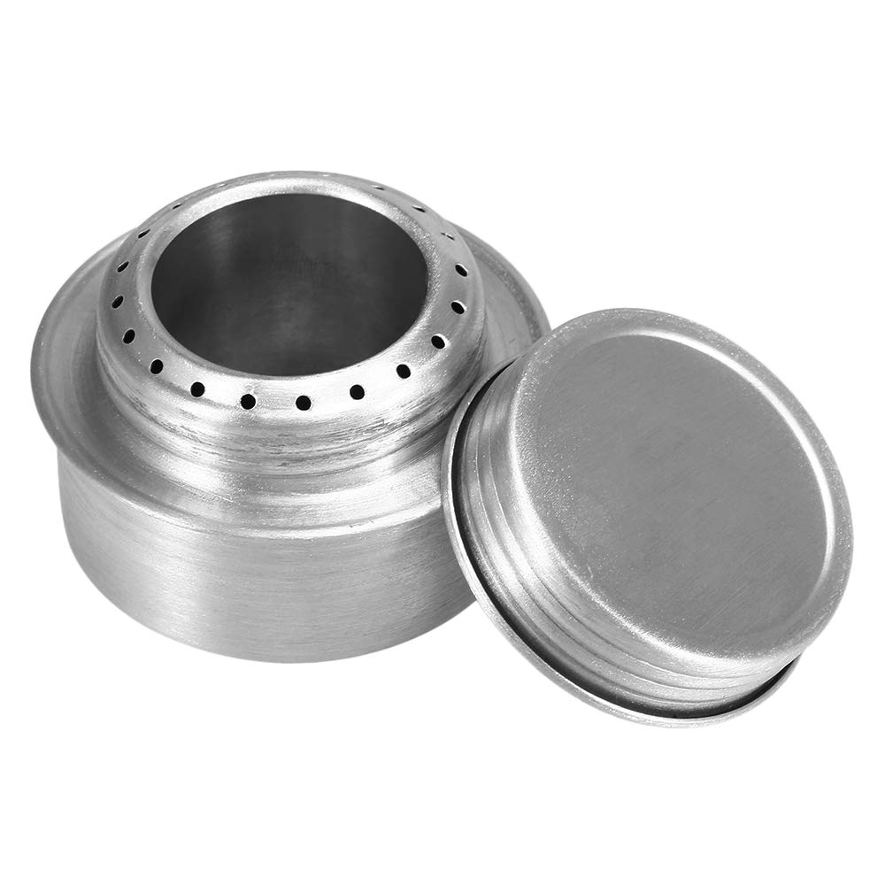 Lixada Mini Aluminum Alloy Alcohol Stove with Lid Outdoor Camping Hiking Backpacking Portable Cooking Stove