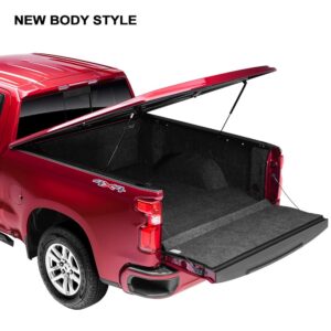 RealTruck UnderCover Lux One-Piece Truck Bed Tonneau Cover | UC1186L-50 | Fits 2019 - 2024 Chevy Silverado 1500 50(GAZ)(WA8624) - Olympic White 6' 7" Bed (79.4")