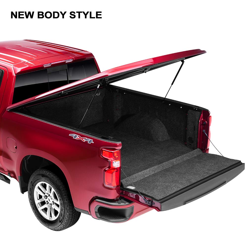 RealTruck UnderCover Lux One-Piece Truck Bed Tonneau Cover | UC1186L-50 | Fits 2019 - 2024 Chevy Silverado 1500 50(GAZ)(WA8624) - Olympic White 6' 7" Bed (79.4")