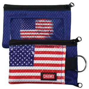 chums unisex surfshort wallet with key ring, american flag, one-size