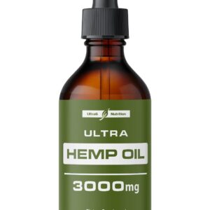 Hemp Oil with 3000mg - 120 Servings. Hemp Extract. Made in The USA