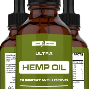 Hemp Oil with 3000mg - 120 Servings. Hemp Extract. Made in The USA