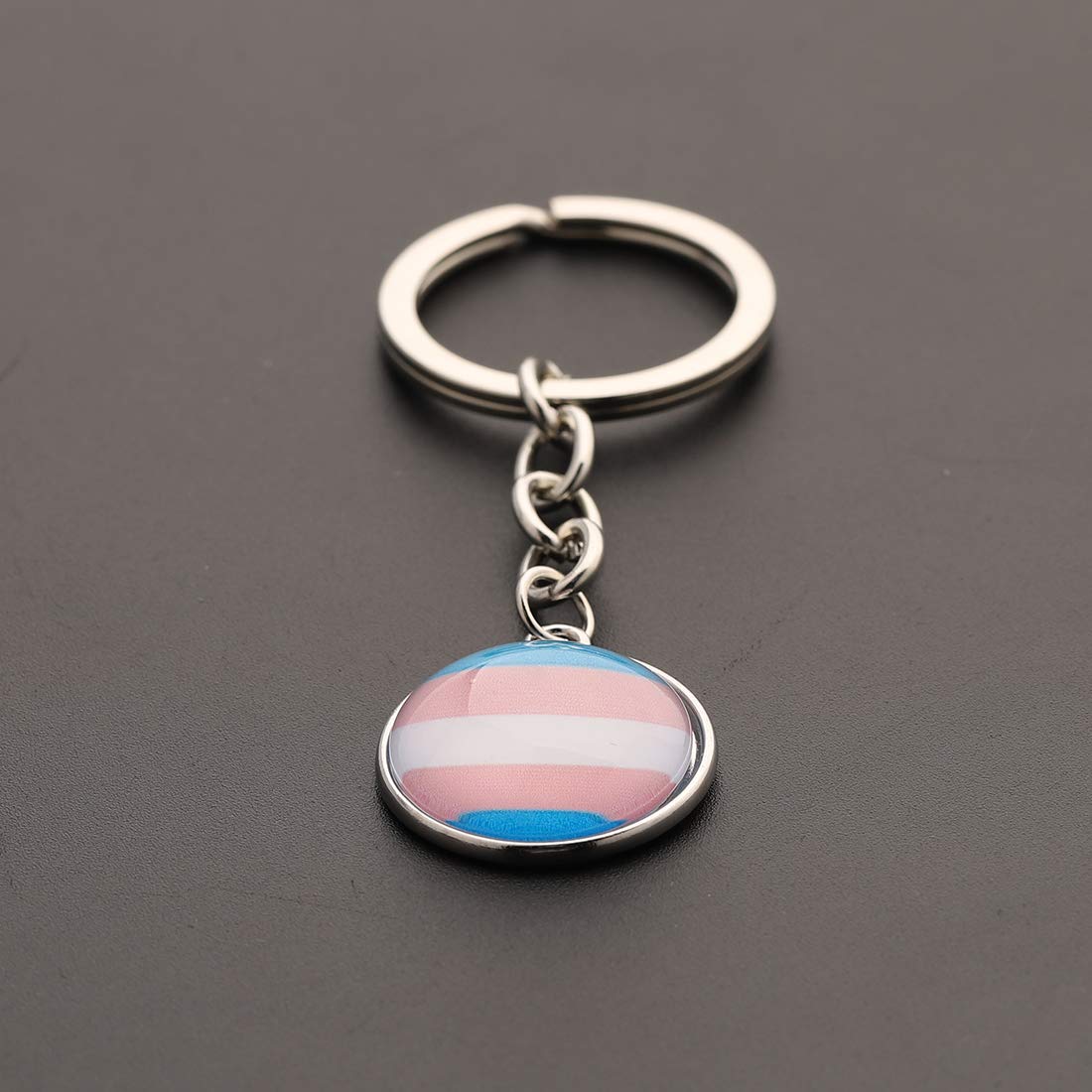 CHOORO Gay Pride Gift LGBT Keychain Rainbow Pride Keychain LGBT Jewelry Bisexual Pride Gift Transgender Pride Gift (Trans(keychain))