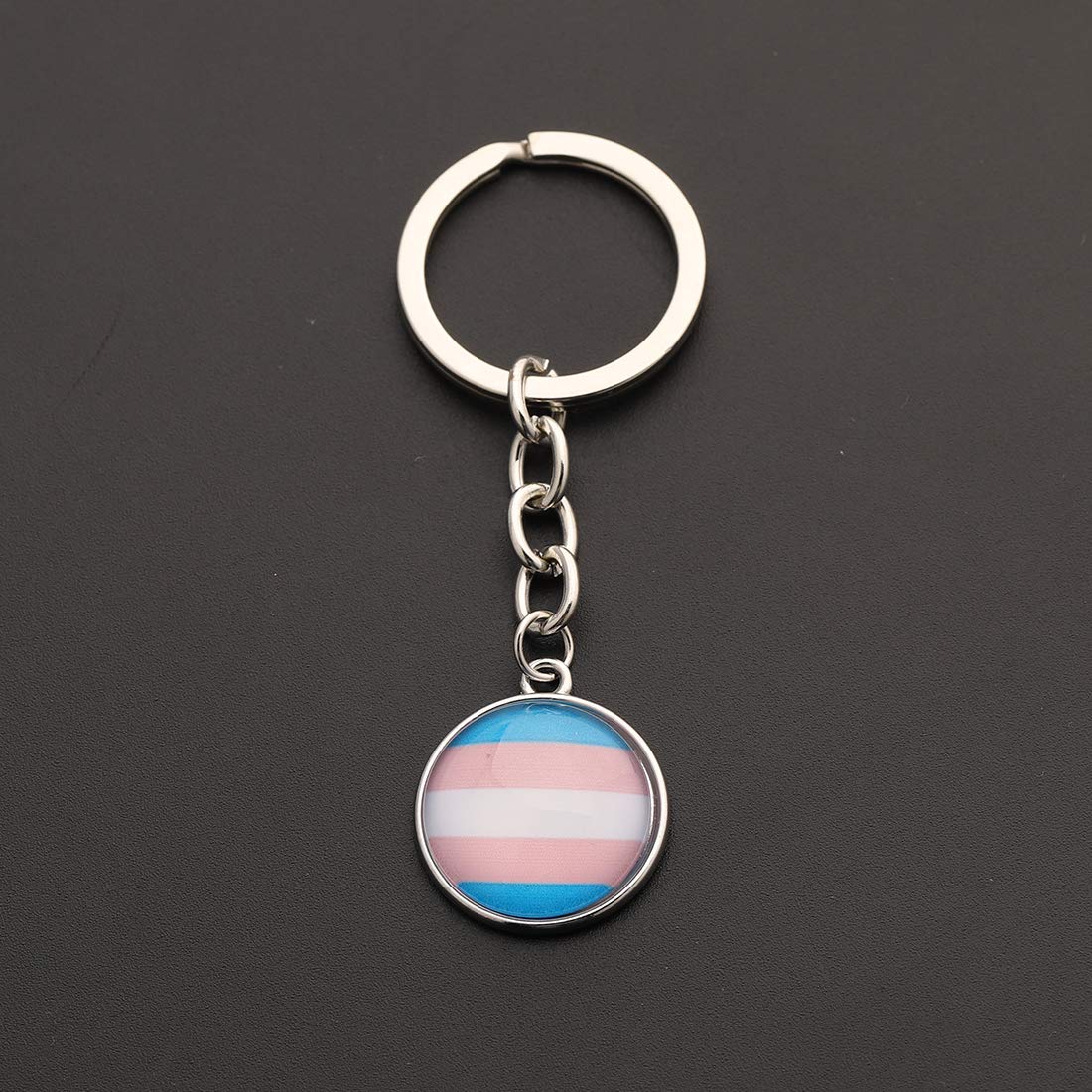 CHOORO Gay Pride Gift LGBT Keychain Rainbow Pride Keychain LGBT Jewelry Bisexual Pride Gift Transgender Pride Gift (Trans(keychain))