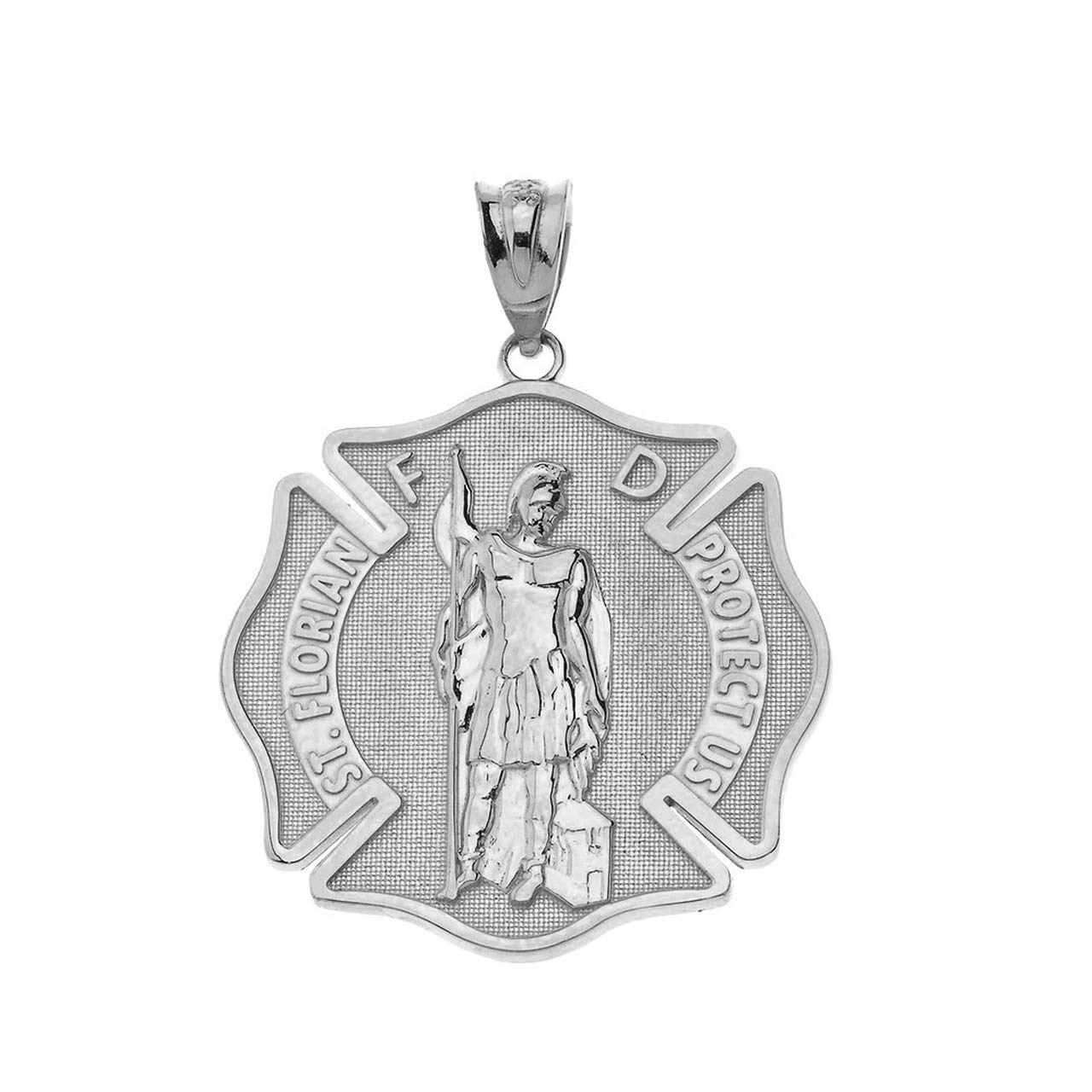 925 Sterling Silver Saint Florian Patron of Firefighters Charm Pendant