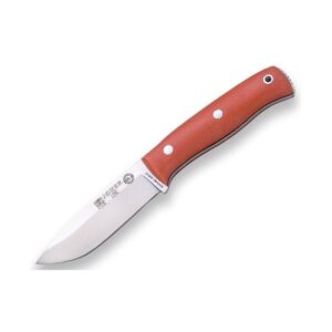 joker bushcraft sports knife lynx cn111-k, blade 4.13 inches of böhler n695, kydex holster black, mango canvas micarta orange, with paracord, tool for fishing, hunting, camping and hiking