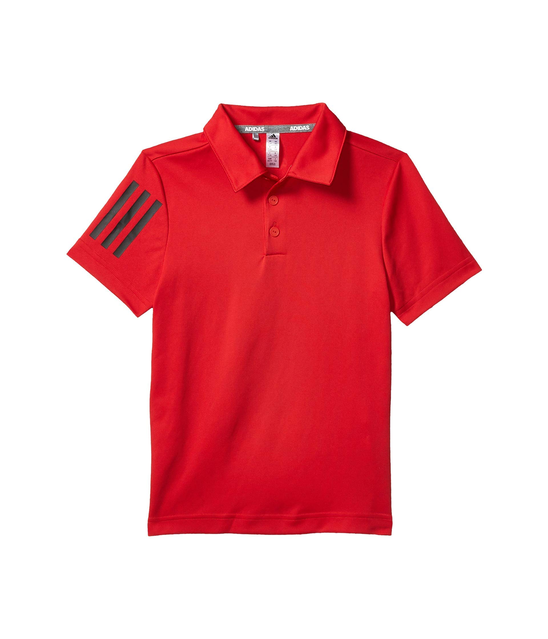 adidas Golf 3-Stripes Polo Shirt, Collegiate Red, Medium