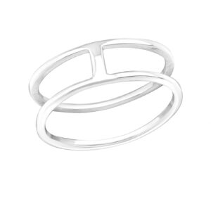 icyrose 925 sterling silver double rings above knuckle ring mid finger top stacking summer women's (20736)