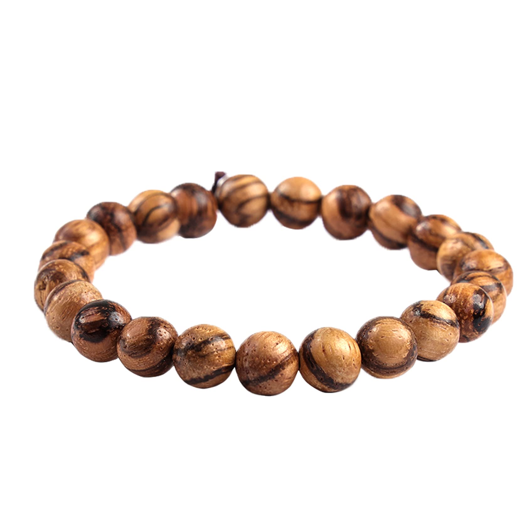 MILAKOO 5 Pcs Wood Prayer Bead Bracelet Mala Beaded Bracelets for Men Women 8mm