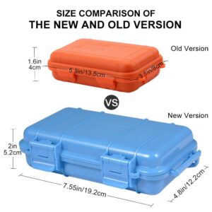 Aosiyp Waterproof Dry Box,Waterproof Storage Case,Waterproof Box Shockproof Dry Storage Box with 2 U?Shape Buckle for Fishing Cam Hiking (Blue)