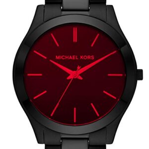 Michael Kors Slim Runway Three-Hand Black Stainless Steel Men's Watch (Model: MK8734)