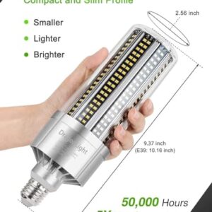 DragonLight 100W Commercial Grade Corn LED Light Bulb(800 Watt Equivalent) E26/E39 Large Mogul Base LED Lamp