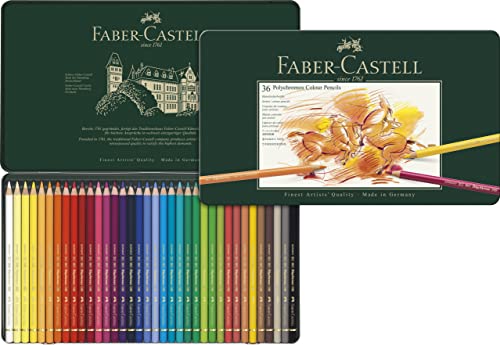 Faber-Castell - Polychromos colour pencil, tin of 36 (110036)