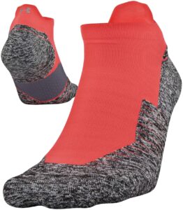 under armour adult run cushion no show tab socks, 1-pair , beta red , shoe size: mens 4-8, womens 6-9