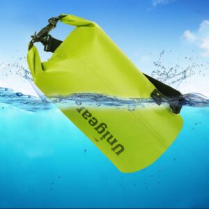 Unigear Dry Bag Waterproof, Floating and Lightweight Bags for Kayaking, Boating, Fishing, Swimming and Camping with Waterproof Phone Case (Yellow, 2L)