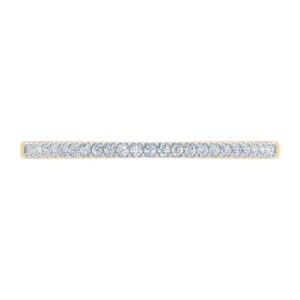 0.08 Carat (ctw) 10K Yellow Gold Diamond Ladies Wedding Anniversary Stackable Ring (Ring Size 5.5) (I1-I2 Clarity)