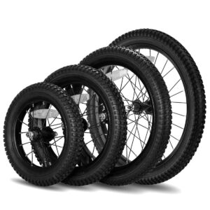 JOYSTAR 14 Inch Kids Bike Front Wheels Replacement with 14 Inch Air Rubber Tire Black Don't Fit with Huffy Bike