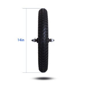 JOYSTAR 14 Inch Kids Bike Front Wheels Replacement with 14 Inch Air Rubber Tire Black Don't Fit with Huffy Bike