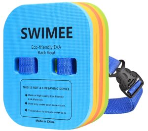 swimmee back float for kids children safety swim bubble with adjustable 3 layers swim belts comfortable waterproof floaties device for kids toddler swimming floats (10lb-60lb)