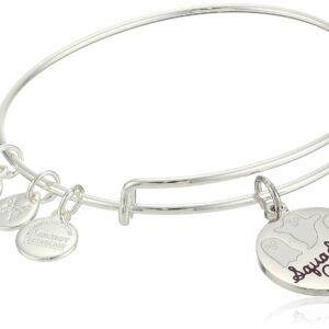 Alex and Ani Women's Color Infusion Squad Ghouls Charm Bangle, Shiny Silver