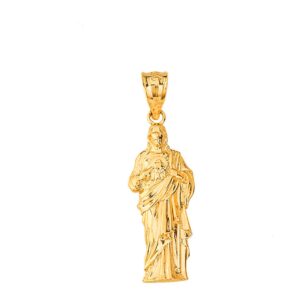 certified 10k yellow gold jesus christ body charm pendant