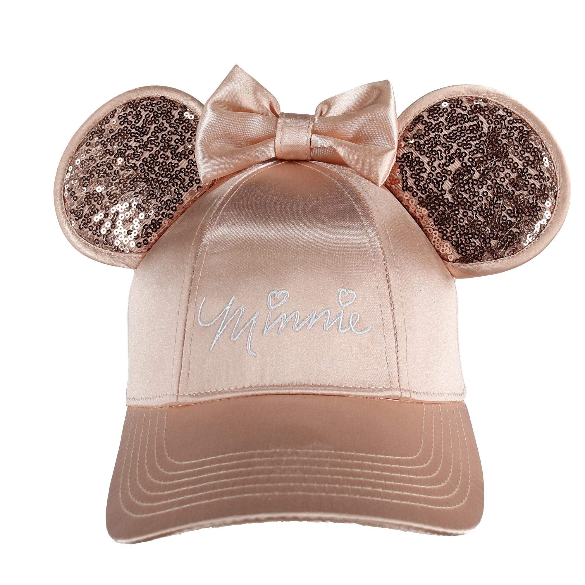 Disney Adult Rose Gold Tone Minnie Mouse Ears Hat