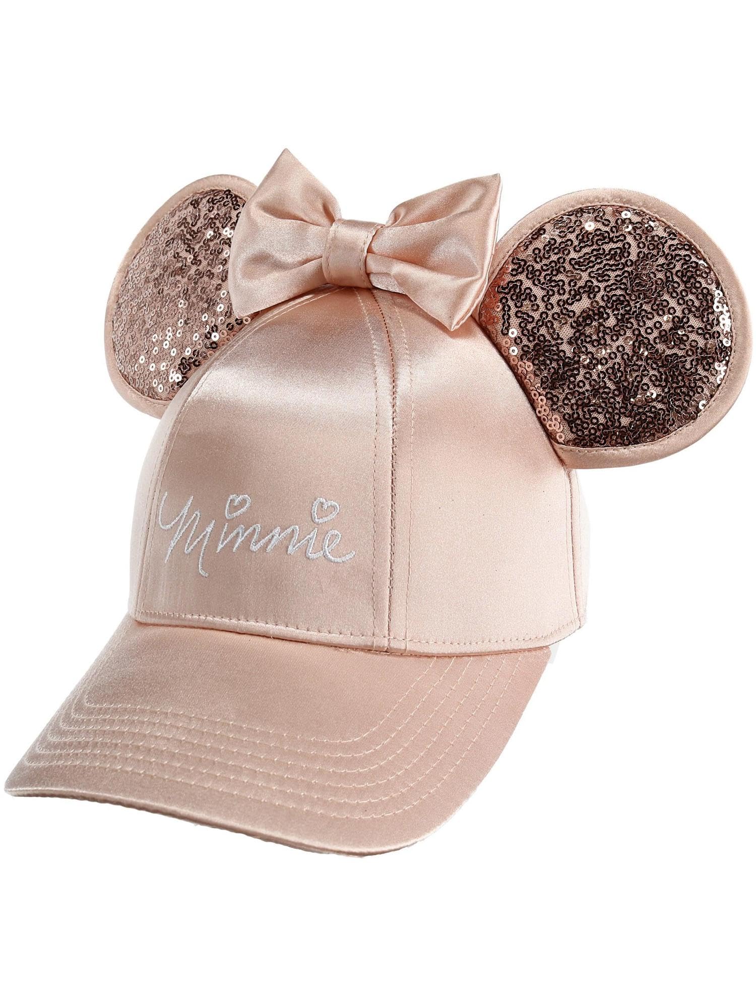 Disney Adult Rose Gold Tone Minnie Mouse Ears Hat