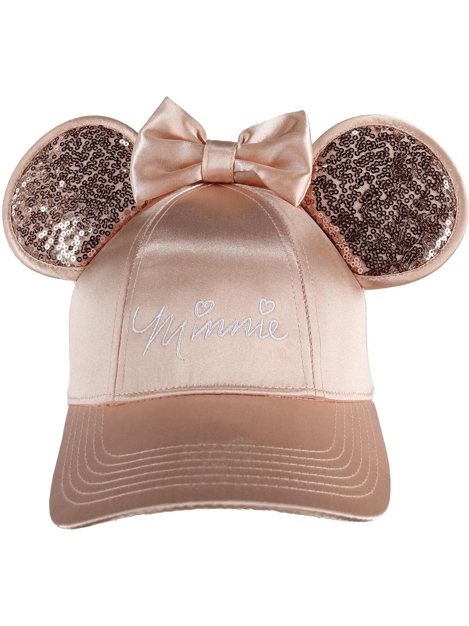 Disney Adult Rose Gold Tone Minnie Mouse Ears Hat