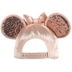 Disney Adult Rose Gold Tone Minnie Mouse Ears Hat