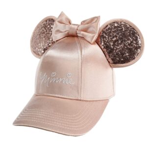 Disney Adult Rose Gold Tone Minnie Mouse Ears Hat