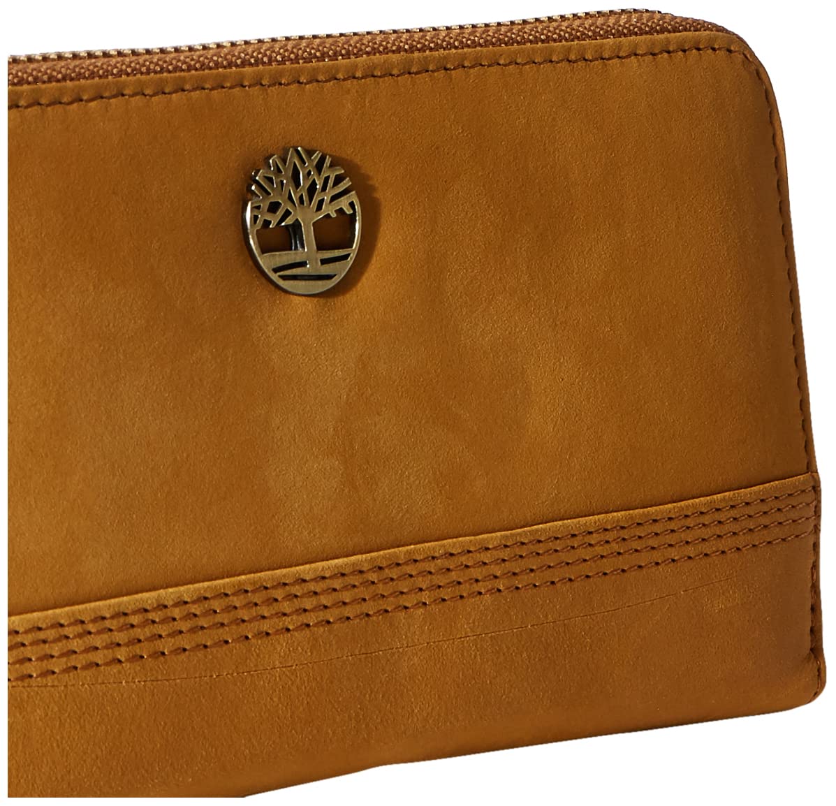 Timberland womens Leather Rfid Zip Around Wallet Clutch With Wristlet Strap, Wheat (Nubuck), One Size