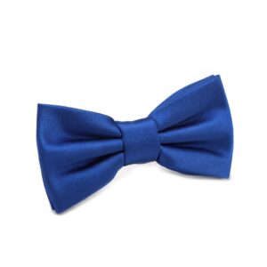 fortunatever boys solid pre-tied bow ties,royal blue adjustable tuxedo bowtie for boy with multiple colors (11''-18'')