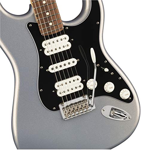 Fender Player Stratocaster HSH Electric Guitar, with 2-Year Warranty, Silver, Pau Ferro Fingerboard