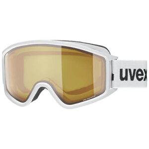 uvex g.gl 3000 lgl, lunettes de ski adulte unisexe, white mat/lasergold lite-blue, one size